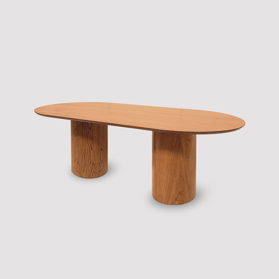 Mesa de Jantar Eclipse Com Bases Cilíndricas Cinamomo